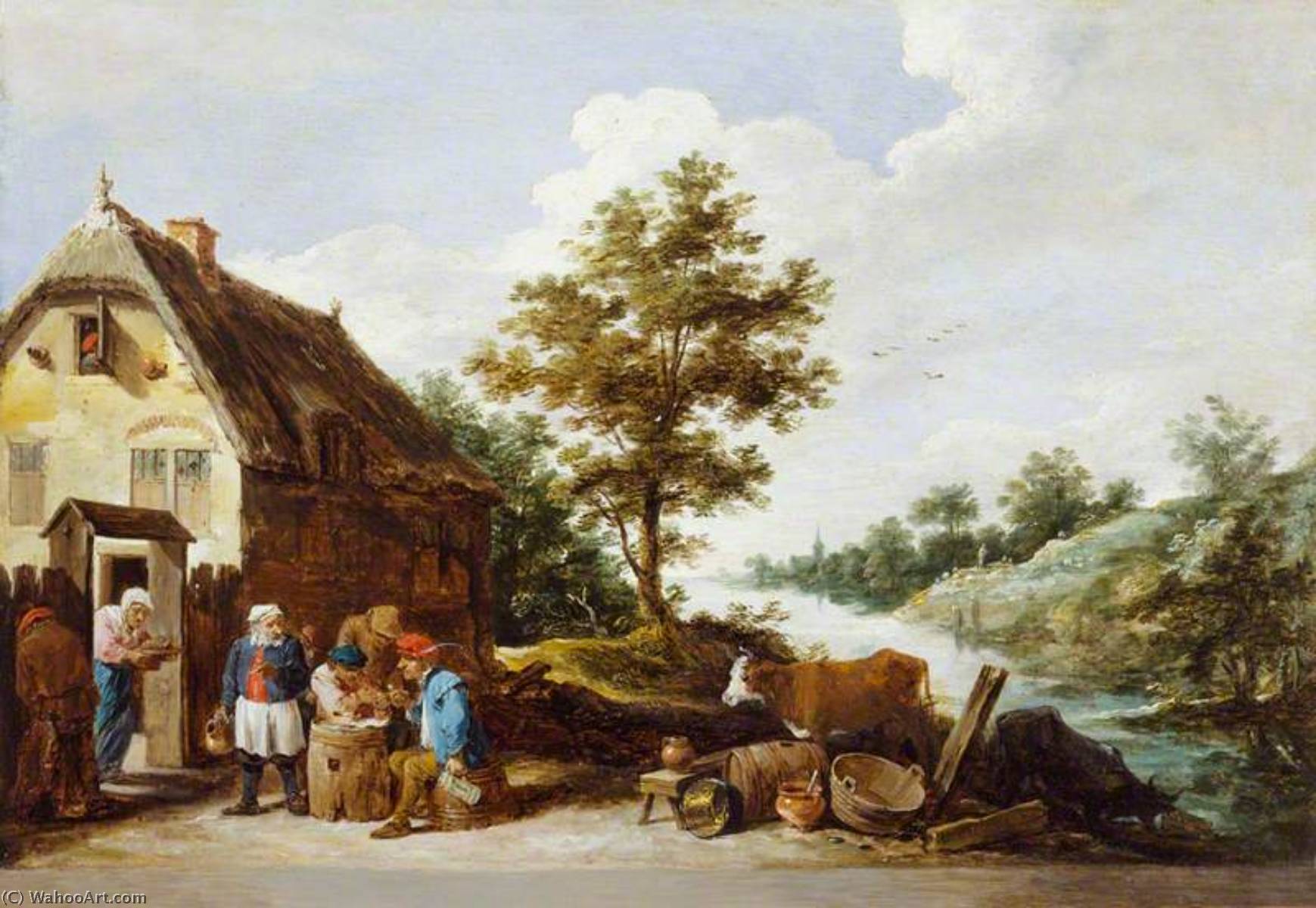 Obtenir Reproductions De Qualité Musée A Riverside Inn, 1650 de David ...