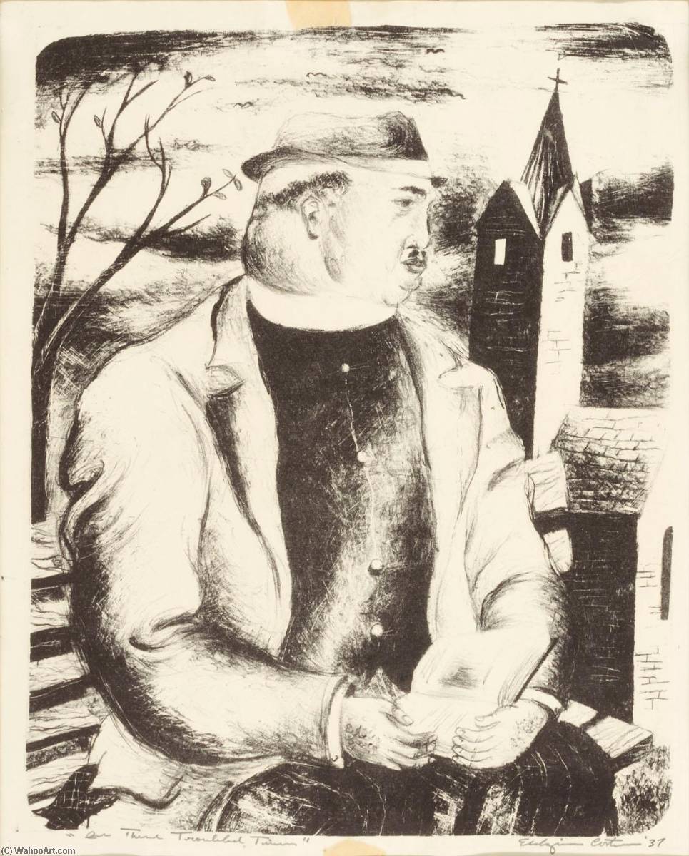 Oil Painting Replica In These Troubled Times, 1937 by Eldzier Cortor ...