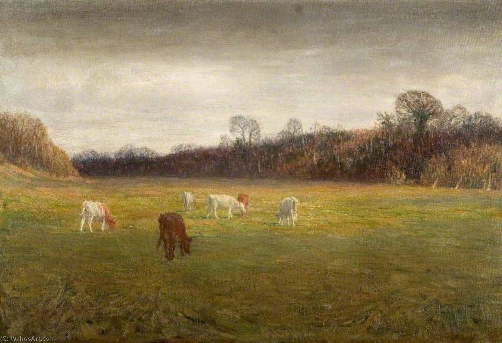 Artwork Replica Fields by the River, Warham, Herefordshire, 1908 by ...