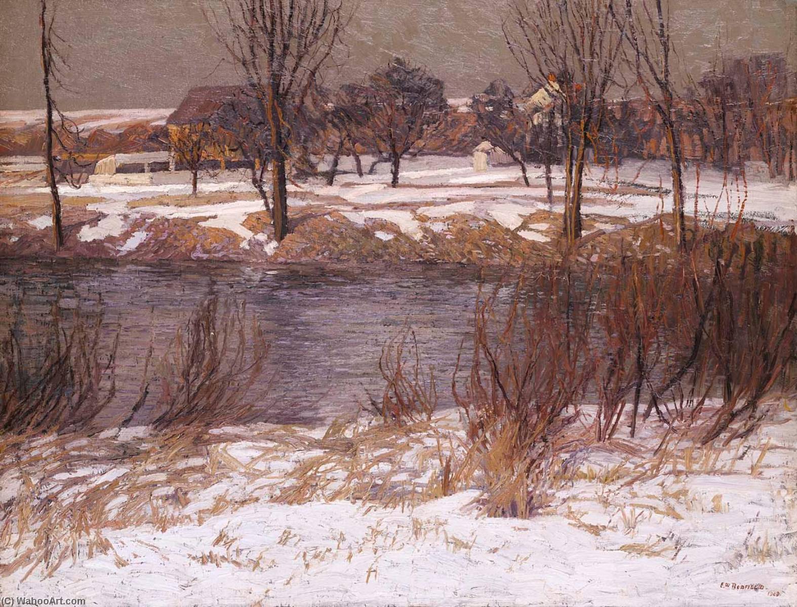 The Island, 1908 by Edward Willis Redfield (1869-1965, United States ...