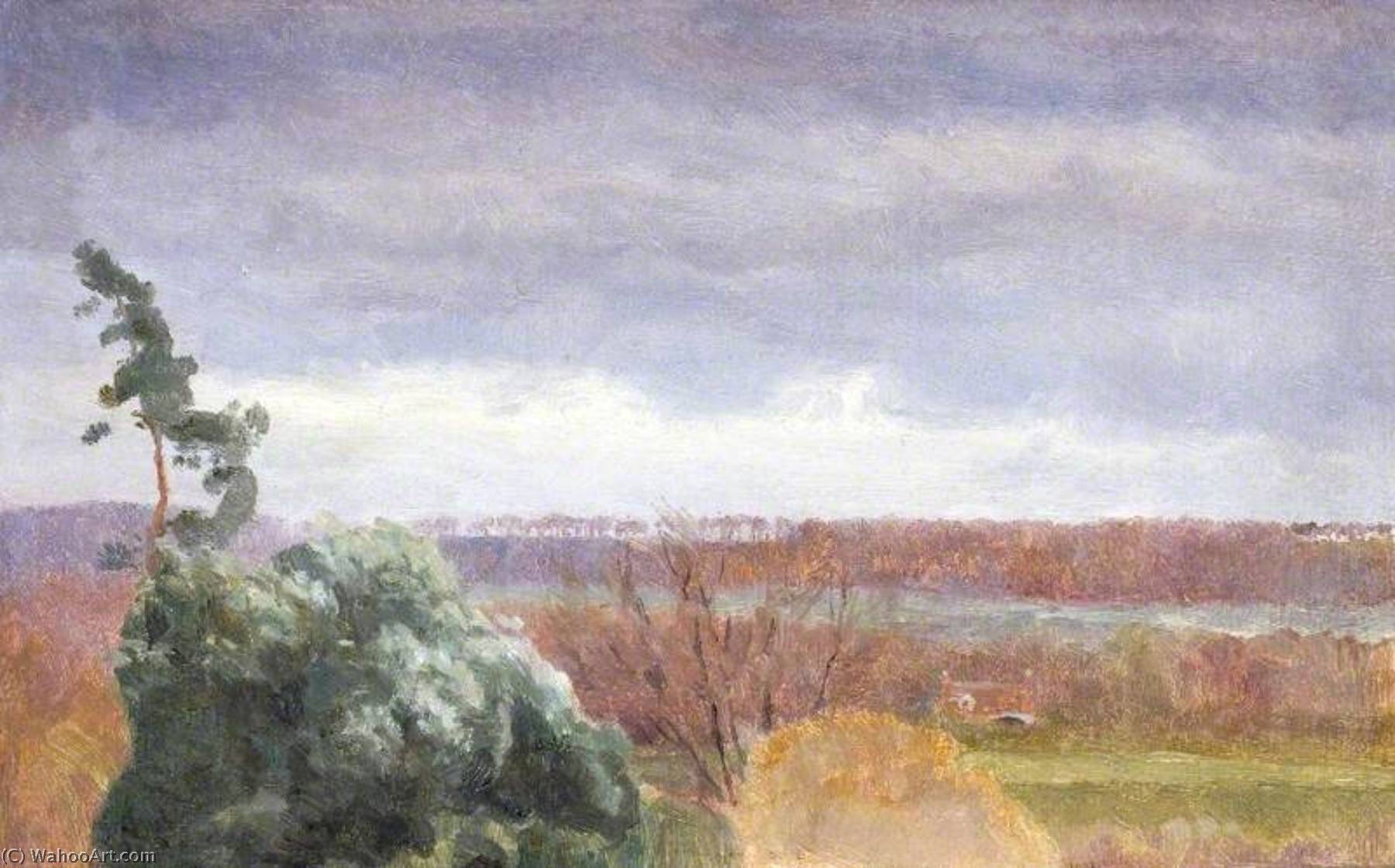 Order Artwork Replica Study of a River in Woods by Brian Hatton (1887 ...