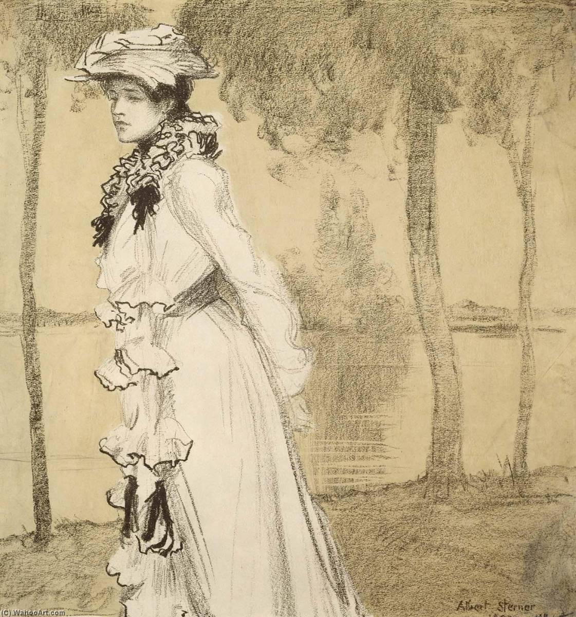 Dame Am Wasser, 1902 by Albert Edward Sterner Albert Edward Sterner ...