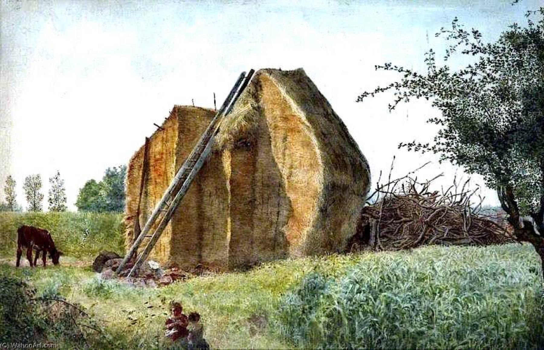 Art Reproductions The Haystack by William Davis (1812-1873) | ArtsDot.com