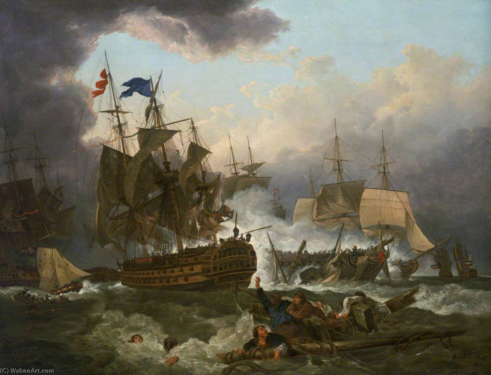 Museum Art Reproductions The Battle of Camperdown, 11 October 1797 ...