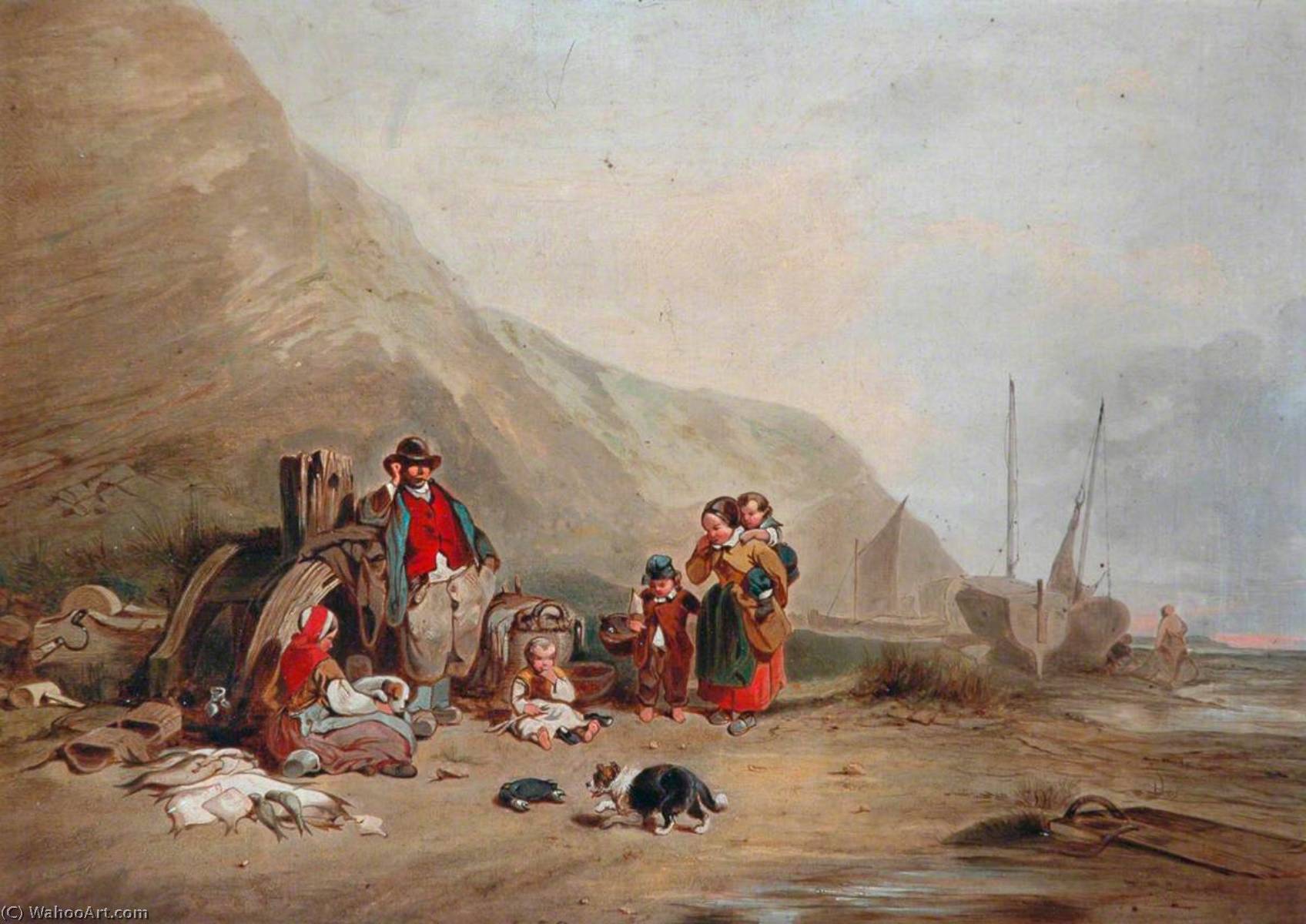 Museum Art Reproductions Eventide by Sir Augustus Wall Callcott (1779 ...