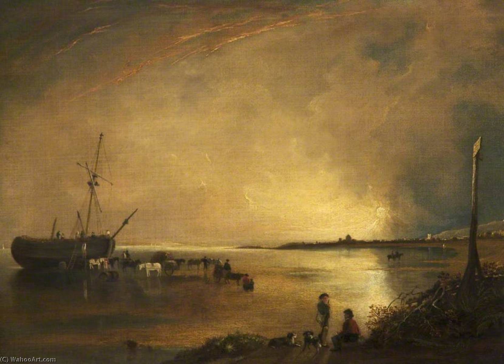 Order Artwork Replica Coastal Scene by Sir Augustus Wall Callcott (1779 ...