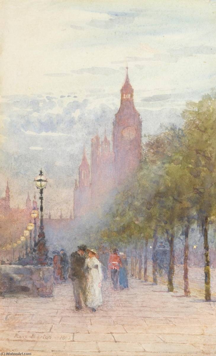 Paintings Reproductions Houses of Parliament and Westminster by Rose ...