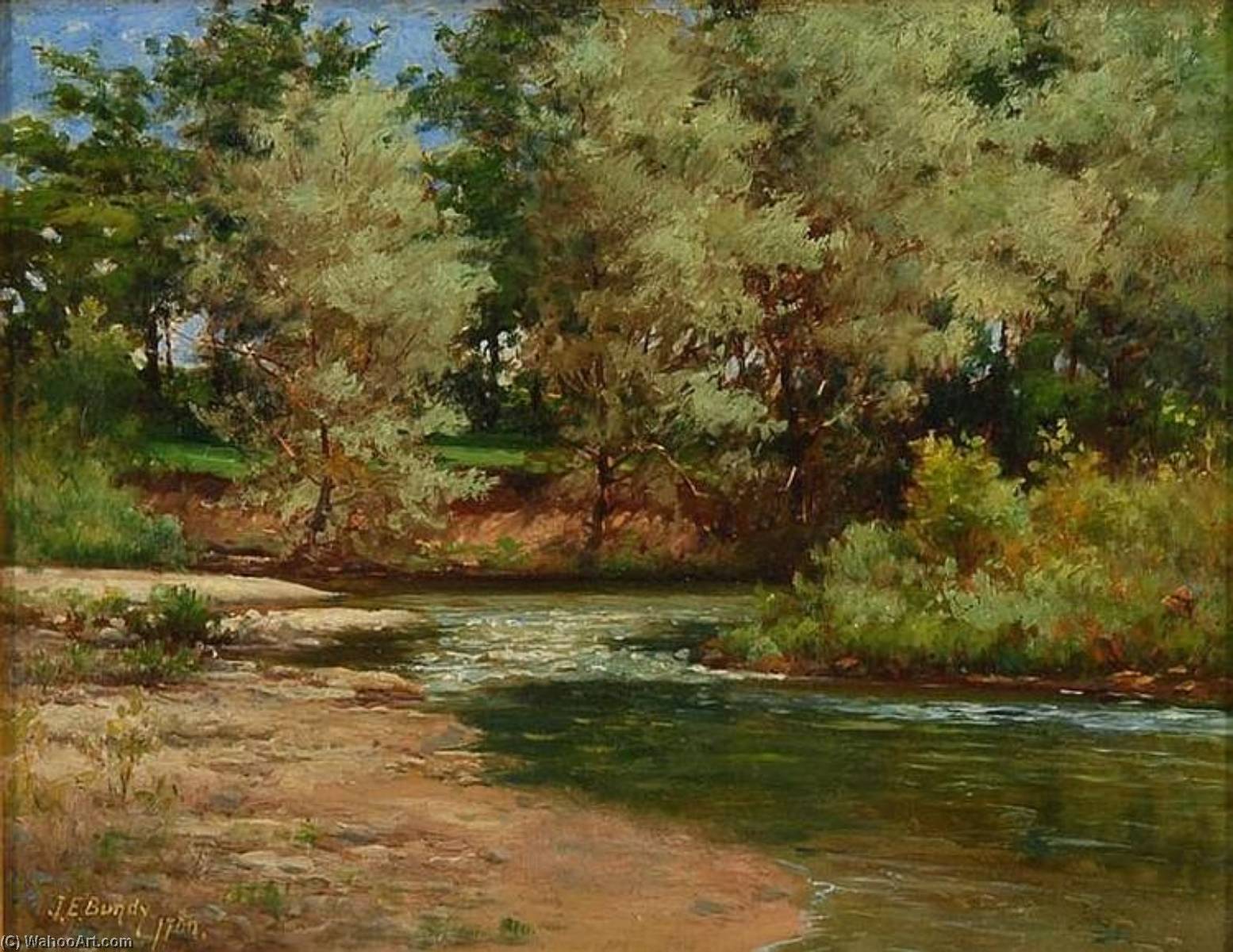 Paintings Reproductions Landscape by John Elwood Bundy (1853-1933 ...