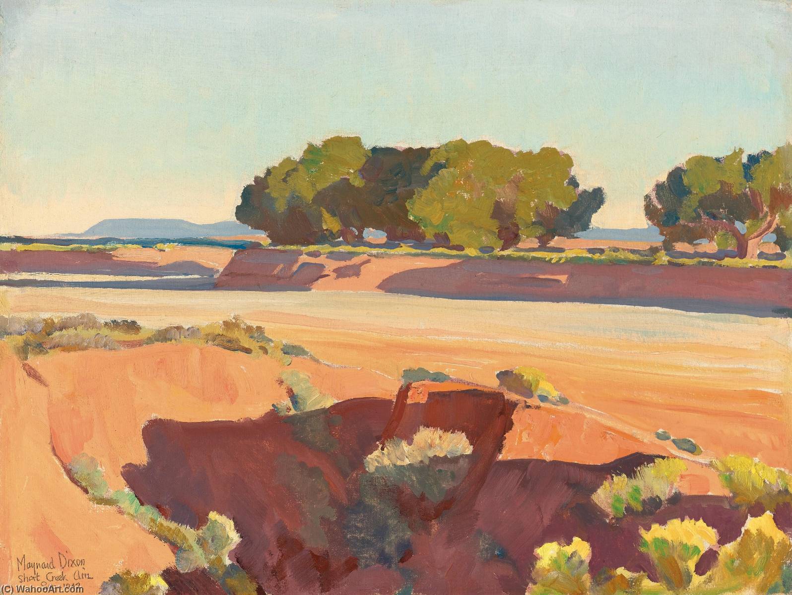 Oil Painting Replica Shadows on Short Creek by Maynard Dixon (1875-1946 ...