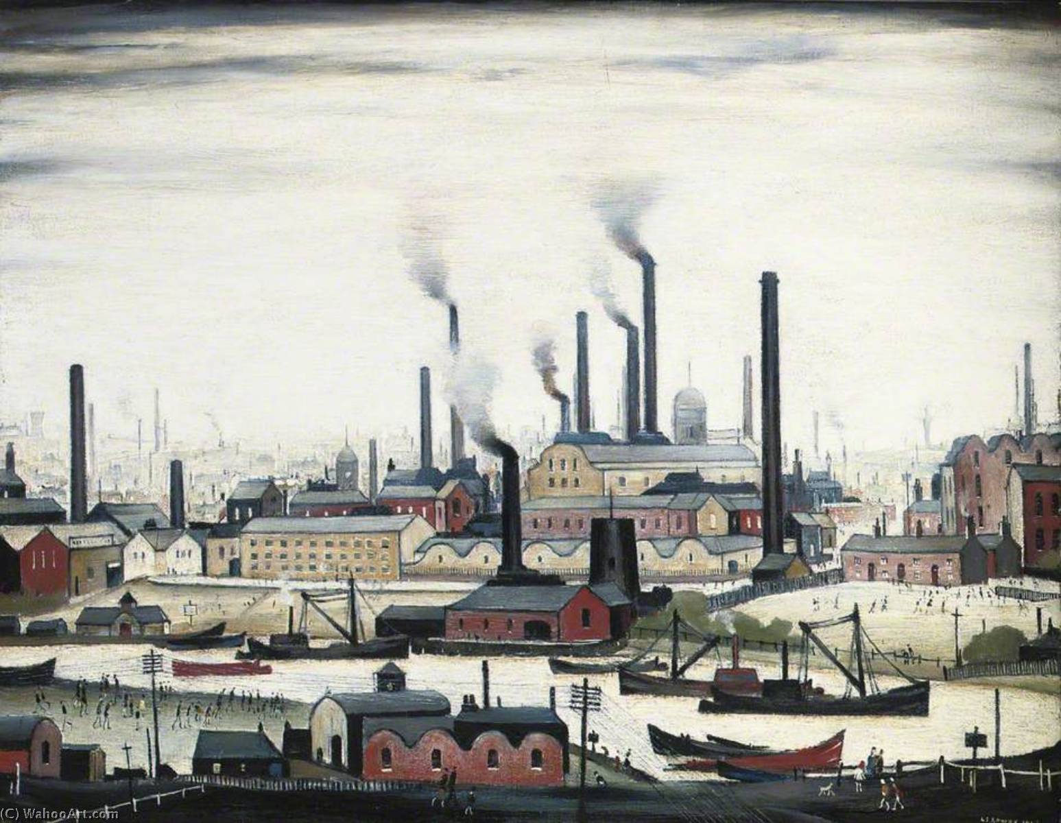 A River Bank, 1947 by Lawrence Stephen Lowry Lawrence Stephen Lowry ...