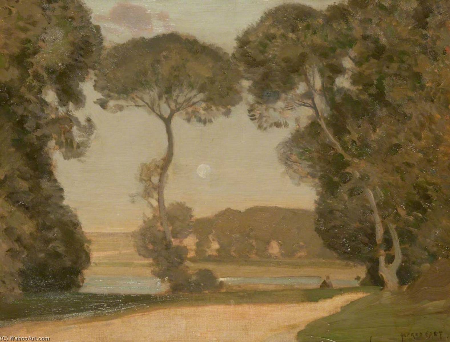 Artwork Replica A Pastoral by Alfred East (1844-1913) | ArtsDot.com