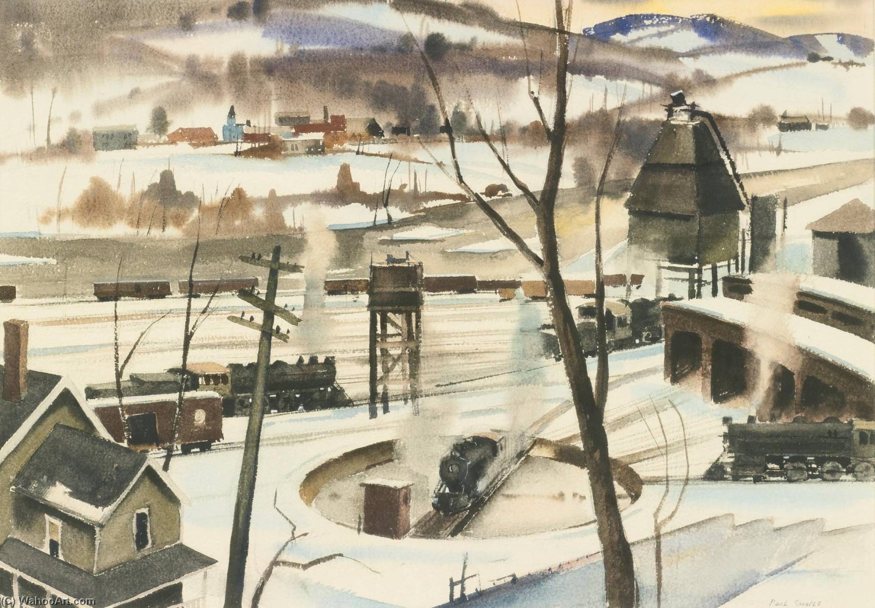 Adquirir Reproduções De Pinturas A plataforma giratória por Paul Sample ...