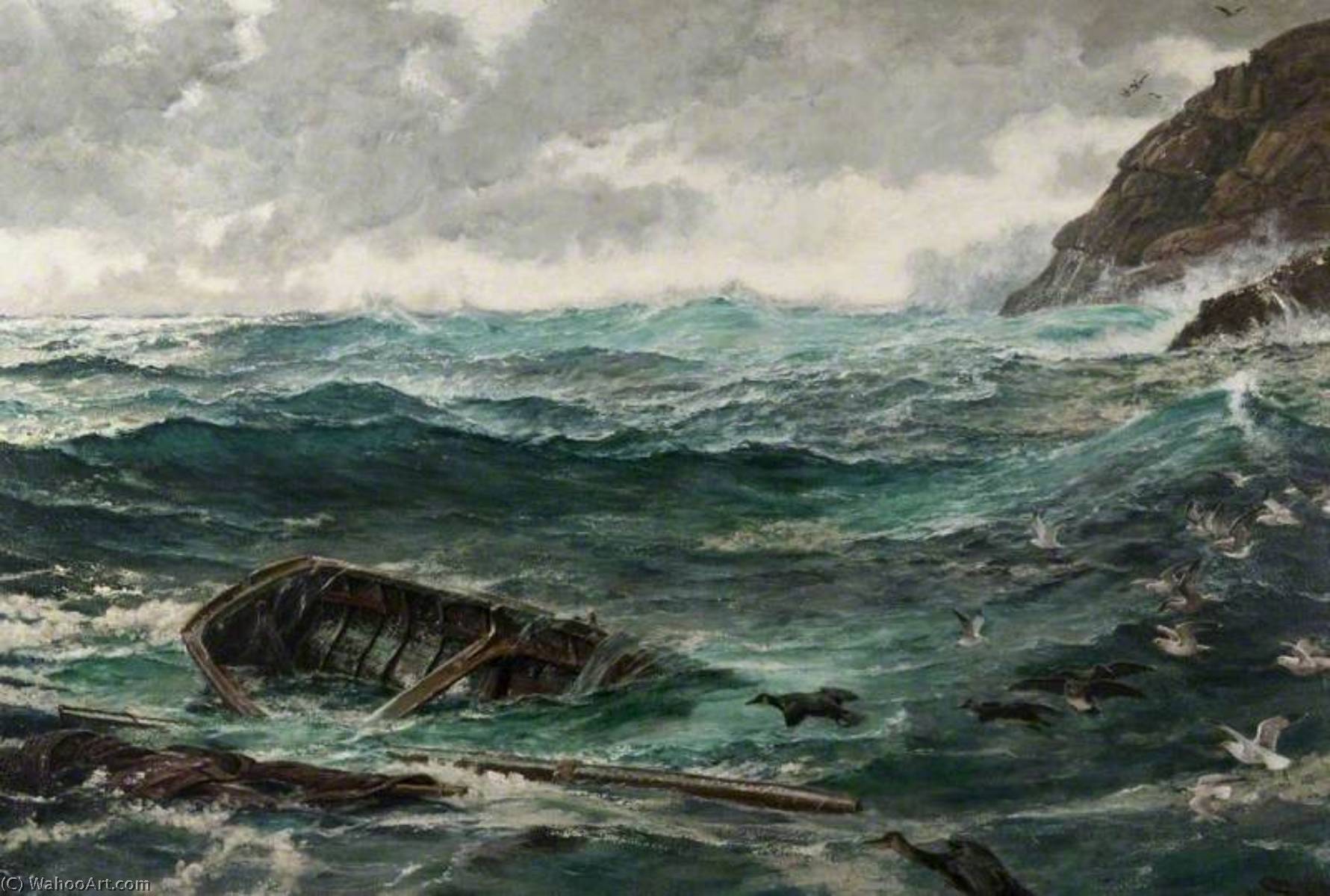 Get Paintings Reproductions Lost, 1897 by Charles Napier Hemy (1841 ...