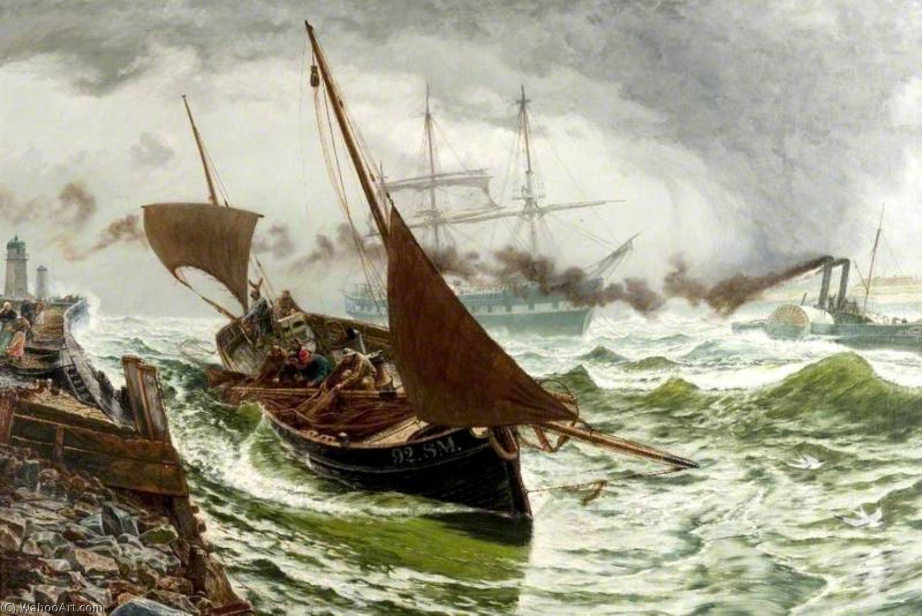 Museumsqualität Prints Gespeichert, 1880 von Charles Napier Hemy (1841 ...