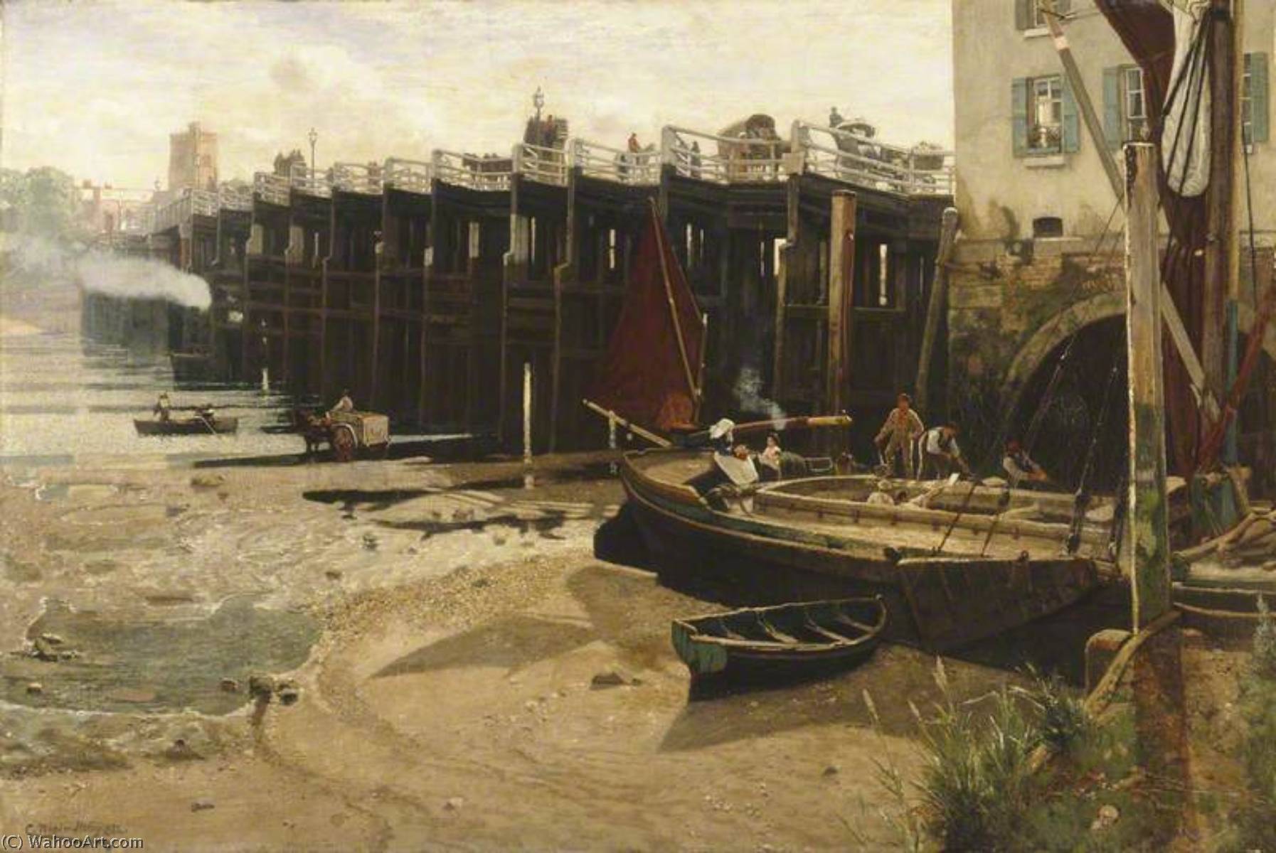 Reproductions De Qualité Musée Old Putney Bridge, 1882 de Charles ...