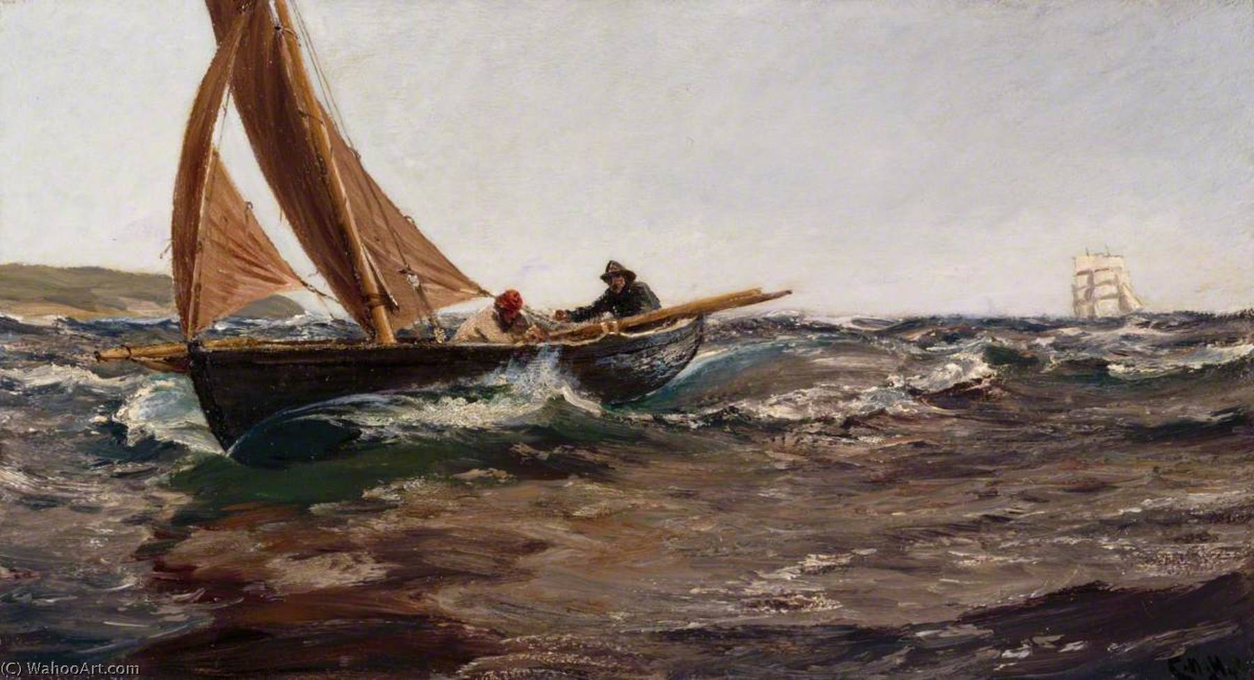 Museum Art Reproductions A Plymouth Hooker, 1910 by Charles Napier Hemy ...