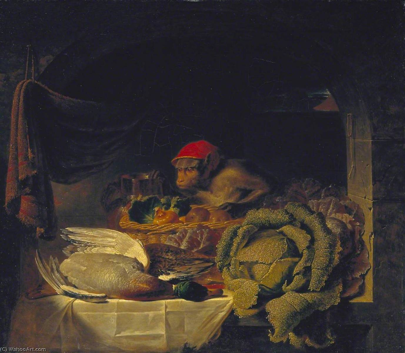 Purchase Oil Painting Replica The Red Cap, 1847 by George Lance (1802 ...