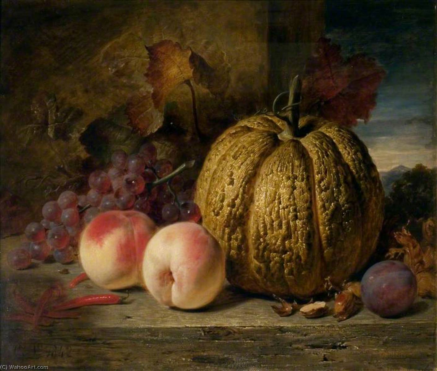Oil Painting Replica Fruit, 1849 by George Lance (1802-1864) | ArtsDot.com