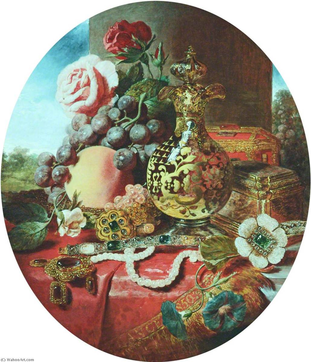 Order Artwork Replica Jewellery and Fruit by George Lance (1802-1864 ...