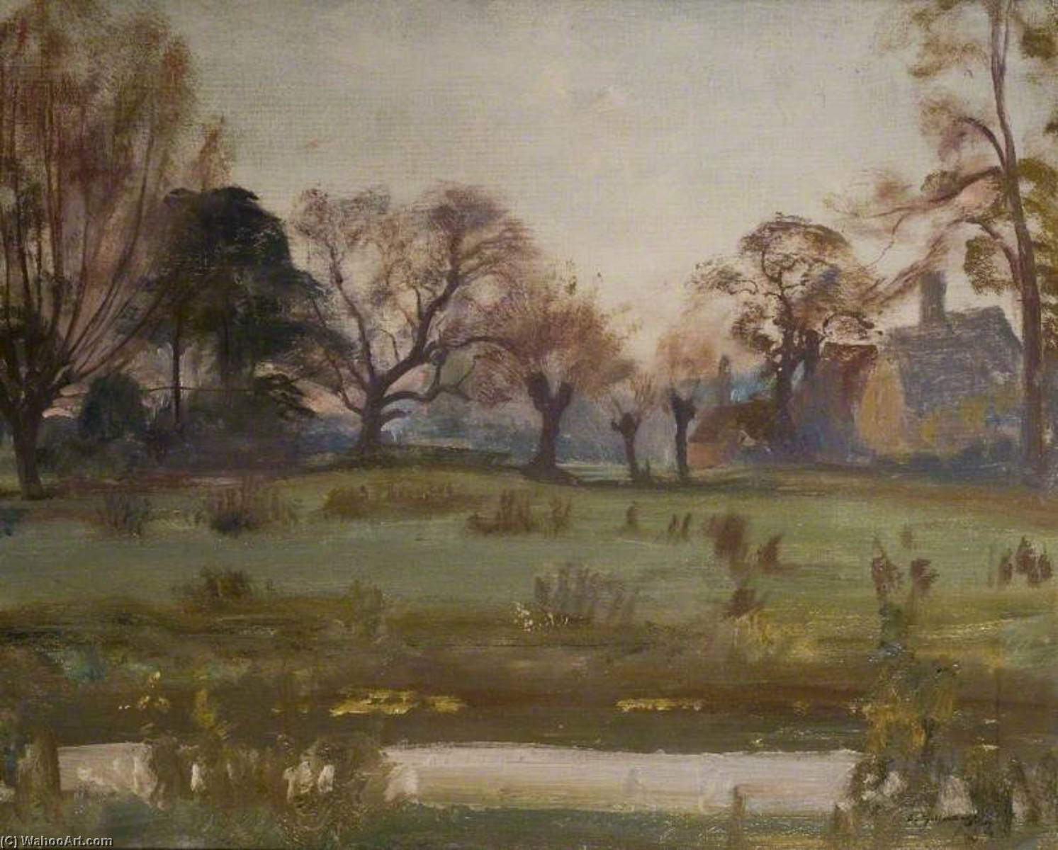 A Landscape with Cottage by Alfred James Munnings Alfred James Munnings ...