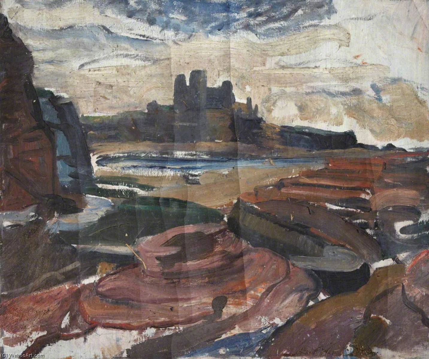 Tantallon Castle from Seacliff by William George Gillies William George ...