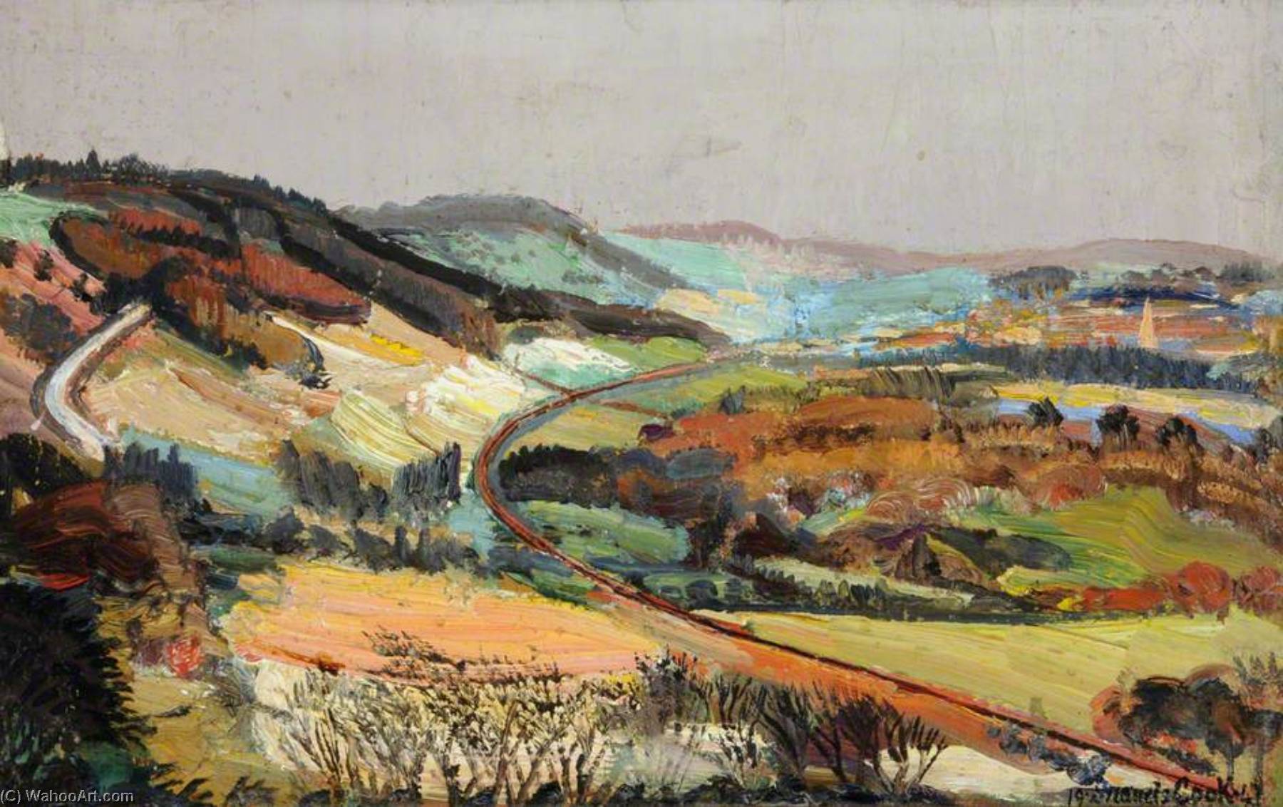 Get Art Reproductions View above Abinger Hammer Looking towards Dorking ...