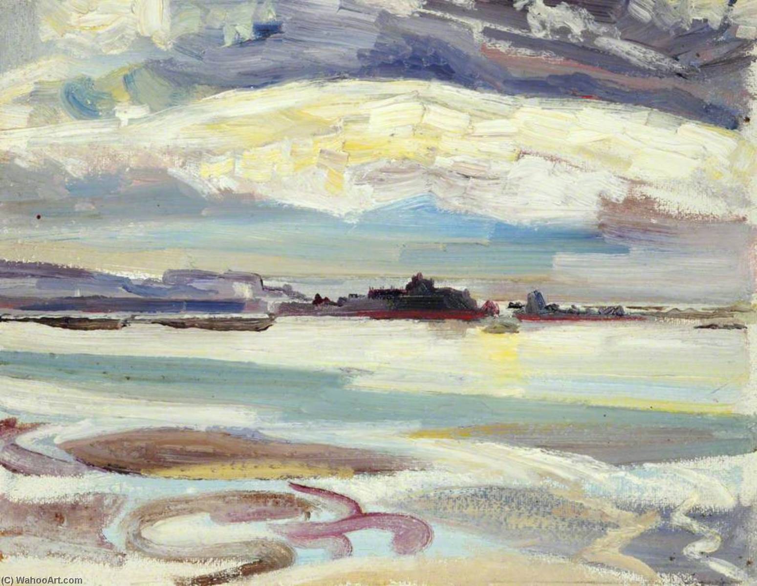 Order Artwork Replica Elizabeth Castle, Evening by Francis Ferdinand ...