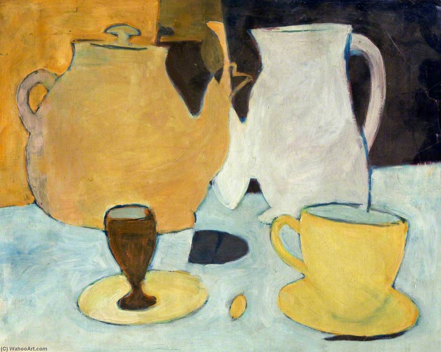 Reproduções De Pinturas Ainda vida com Teapot por Evan Walters (1892 ...