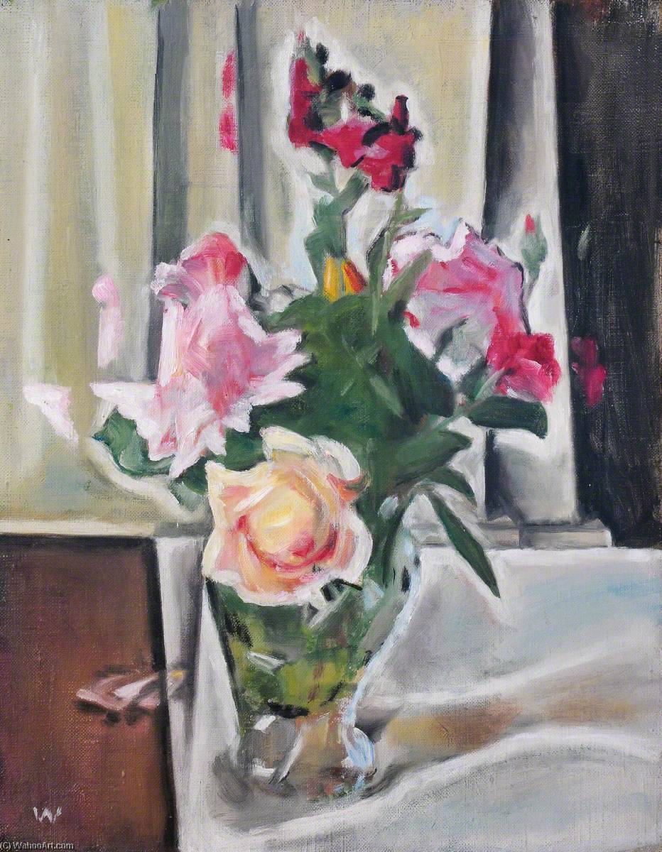 Get Paintings Reproductions Vase of Flowers by Evan Walters (1892-1951) | ArtsDot.com