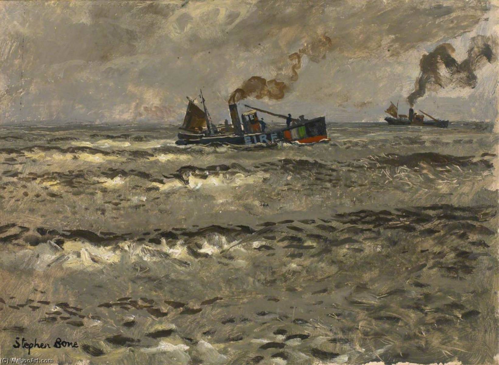 Art Reproductions A Neutral Drifter in the Minch, 1944 by Stephen Bone ...