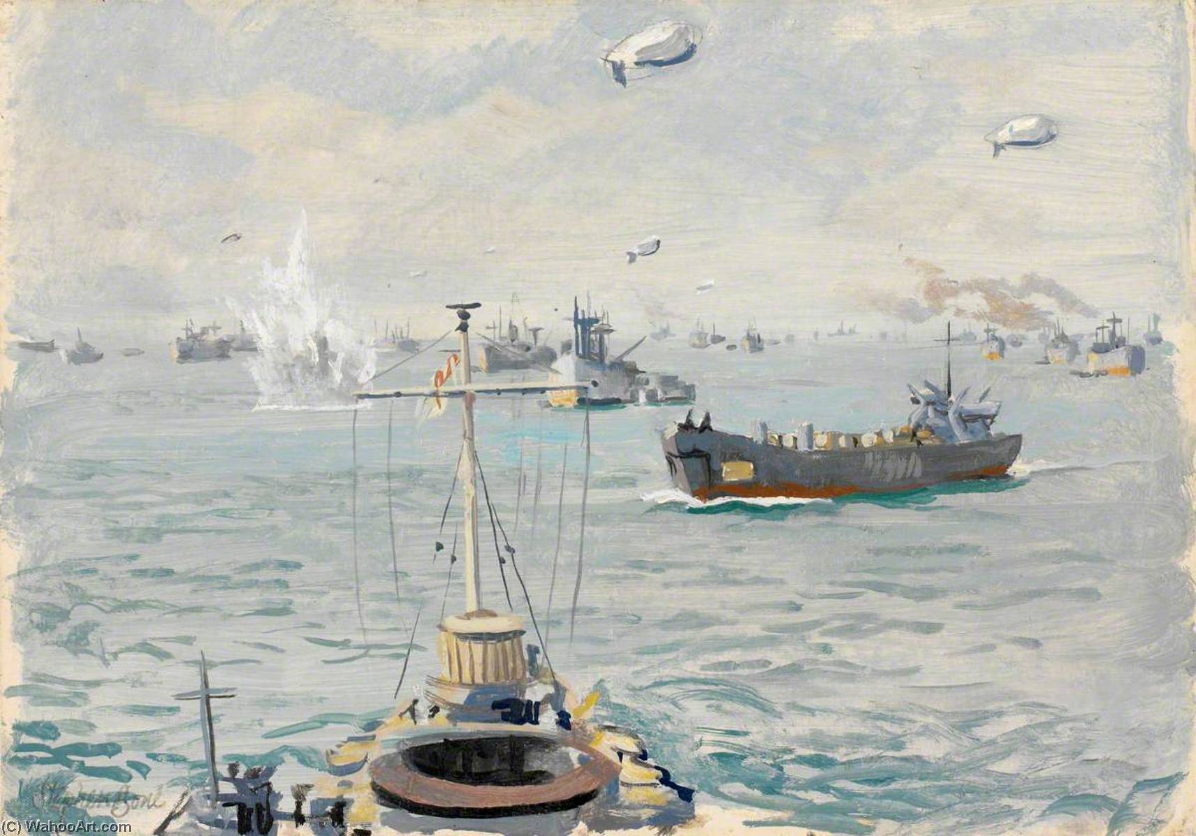 Purchase Oil Painting Replica Off the Normandy Beaches, 1944 by Stephen ...