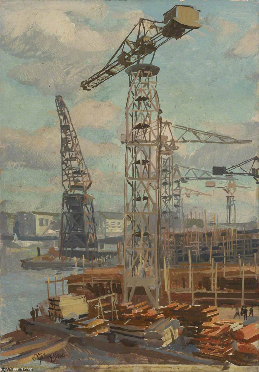 Art Reproductions Belfast Cranes by Stephen Bone (Inspired By) (1904 ...