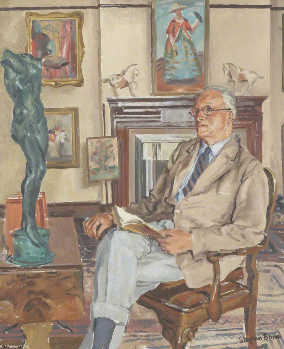 Get Art Reproductions Hugh Walpole (1884–1941), in His Study by Stephen ...