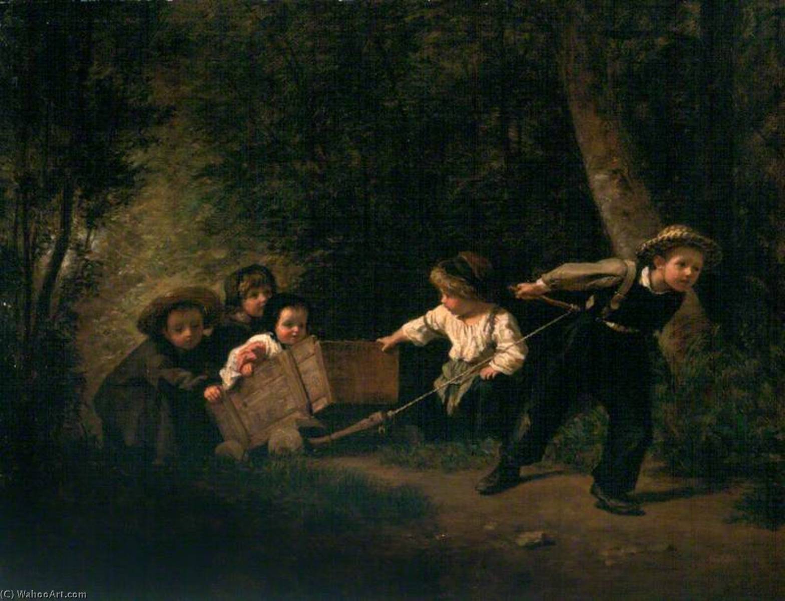 Commander Reproductions D'art Jouer aux chevaux, 1861 de Pierre Edouard ...