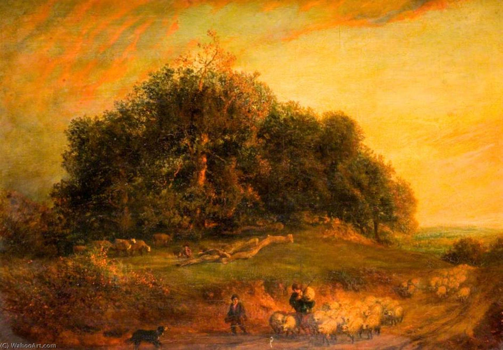 Get Art Reproductions Sunset by Henry Mark Anthony (1817-1886 ...