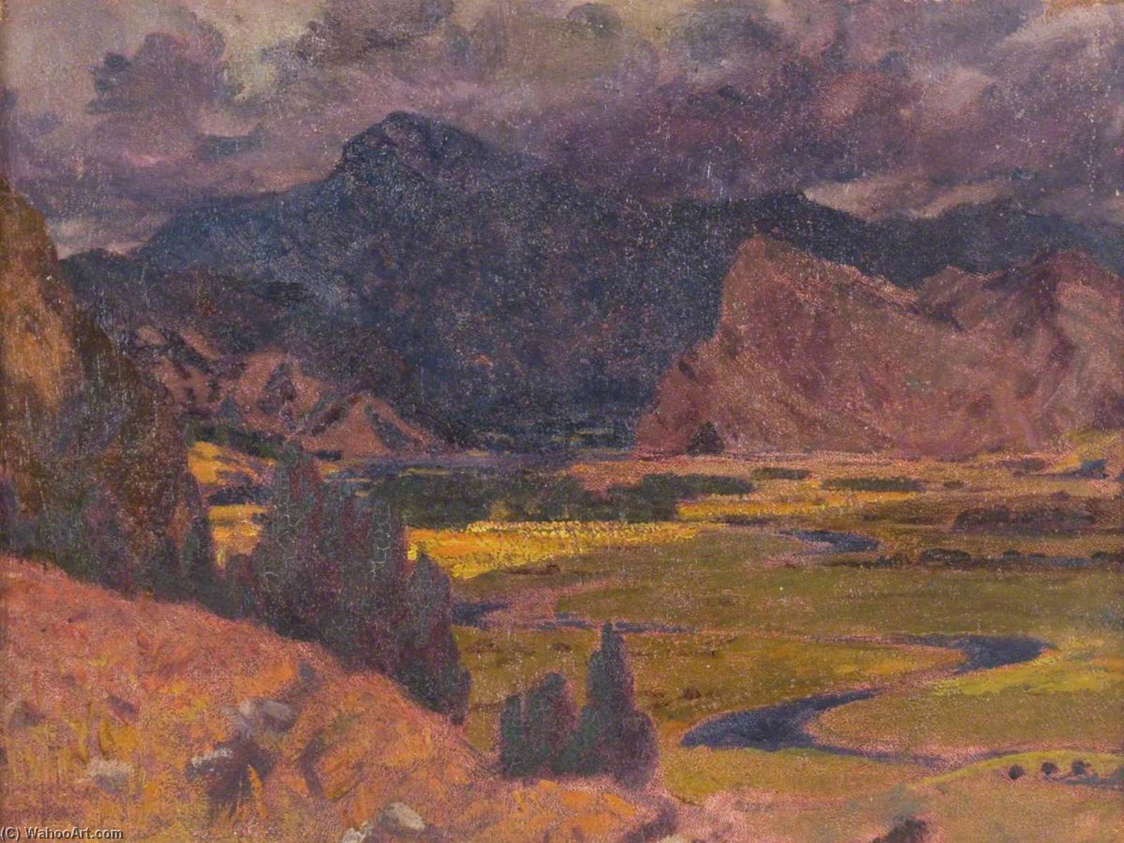 Oil Painting Replica Storm over Cader Idris, 1917 by Christopher ...