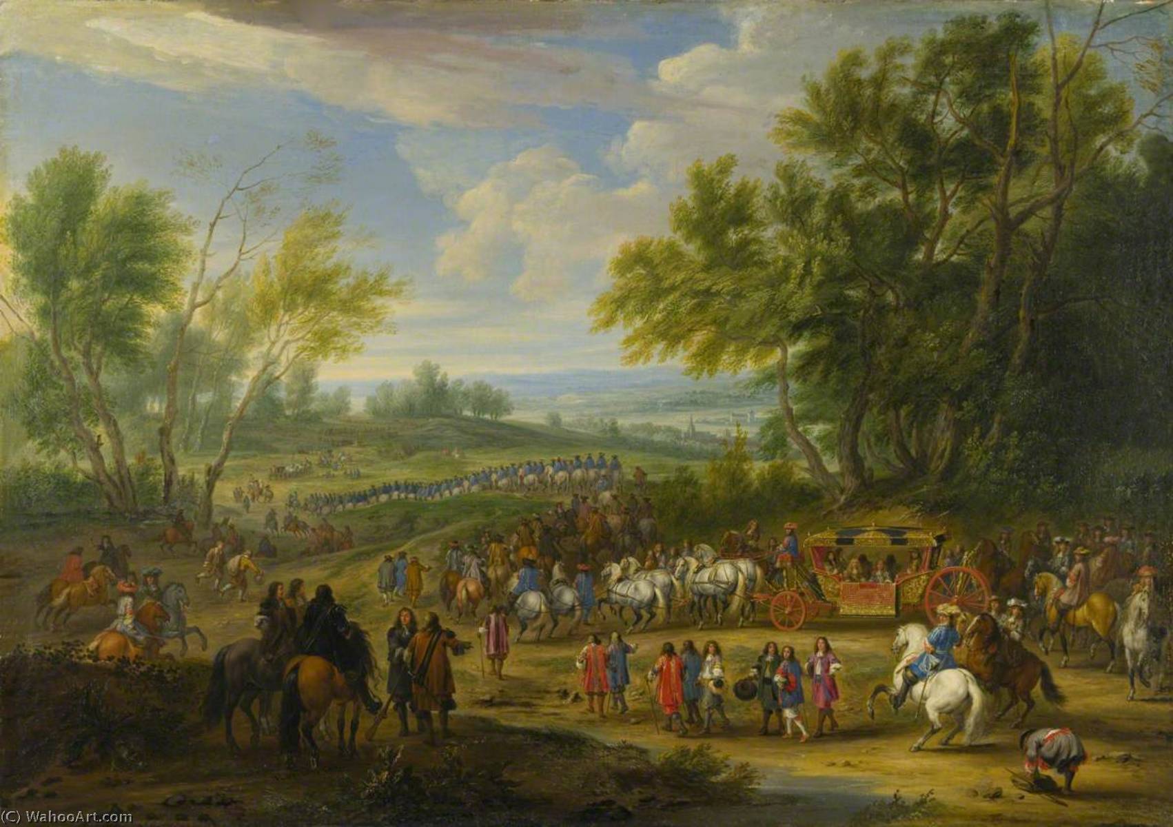 Buy Museum Art Reproductions A Cavalcade by Adam Frans Van Der Meulen ...