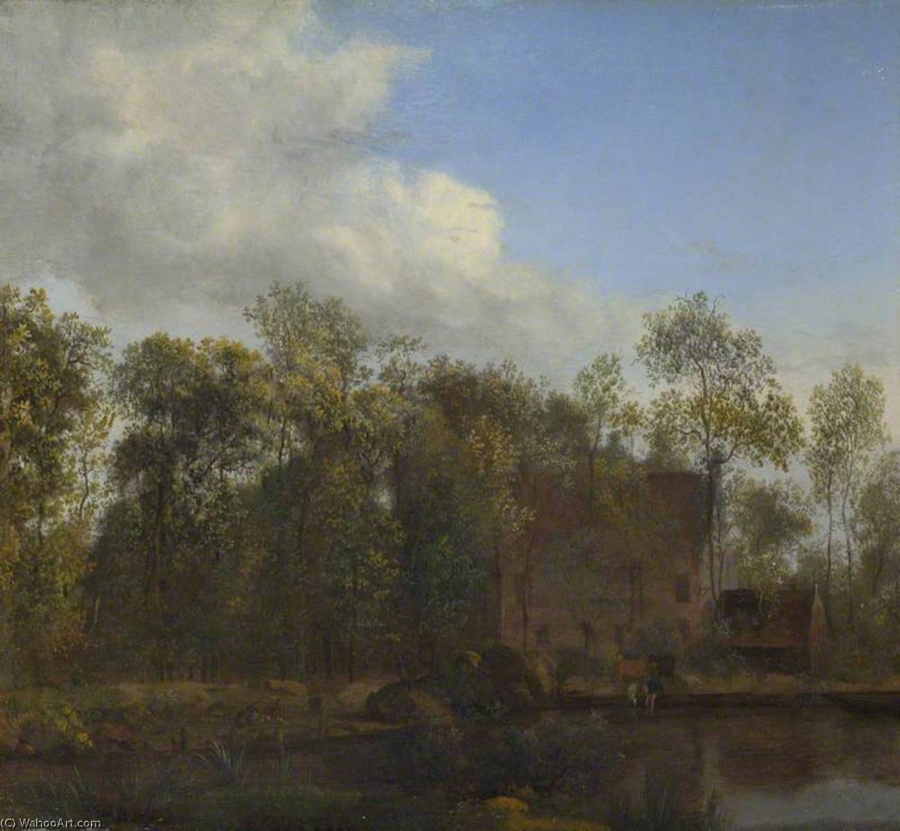 Art Reproductions A Farm among Trees, 1670 by Jan Van Der Heyden (1637 ...