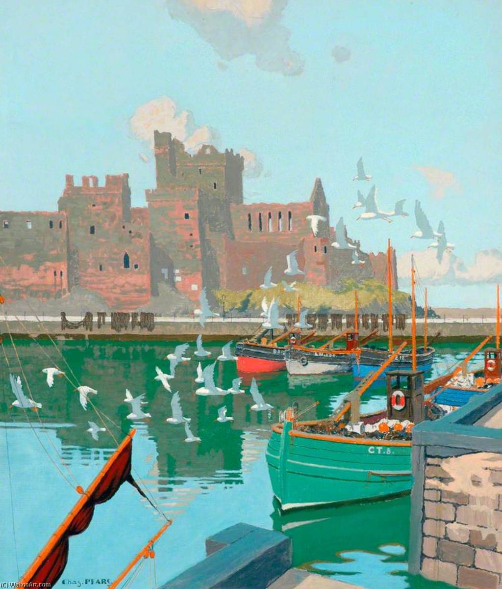 Purchase Oil Painting Replica Isle of Man Peel Castle (British Railways ...