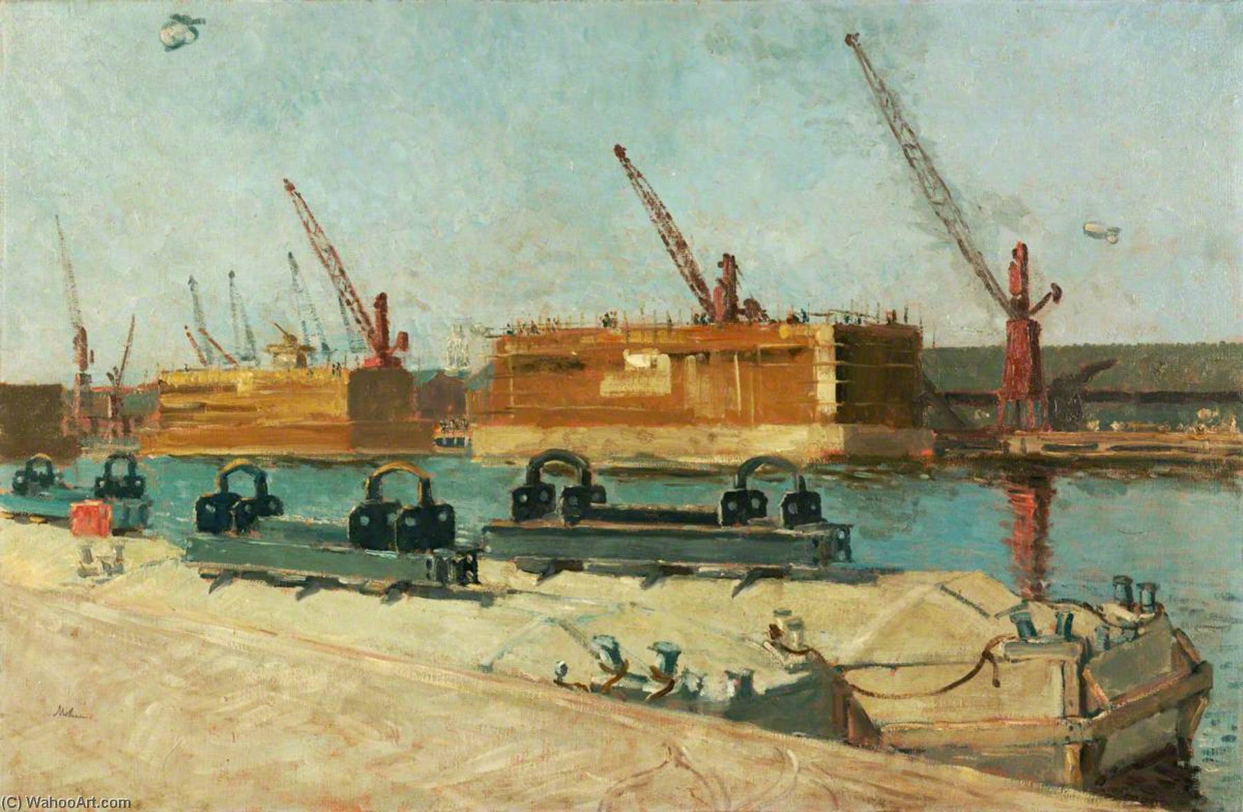 Order Artwork Replica Invasion Craft in the West India Docks, April ...