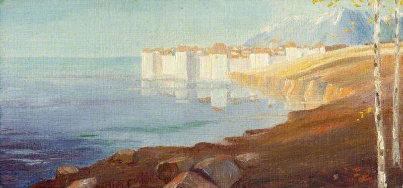 Artwork Replica A Coastal Town on St Kitts, 1910 by Charles Paget Wade ...