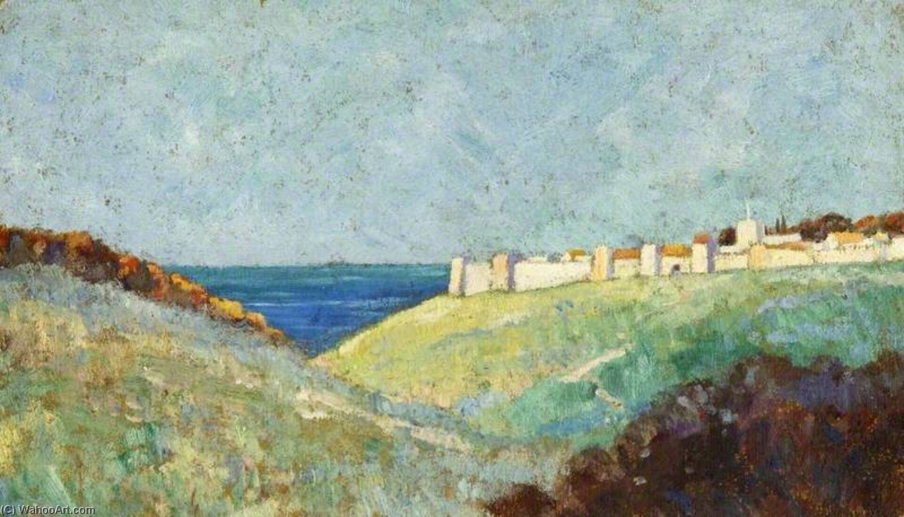 取得 手描き油絵 セントキッツのシービューとウォールタウン( ) バイ Charles Paget Wade (に触発された) (1883 ...