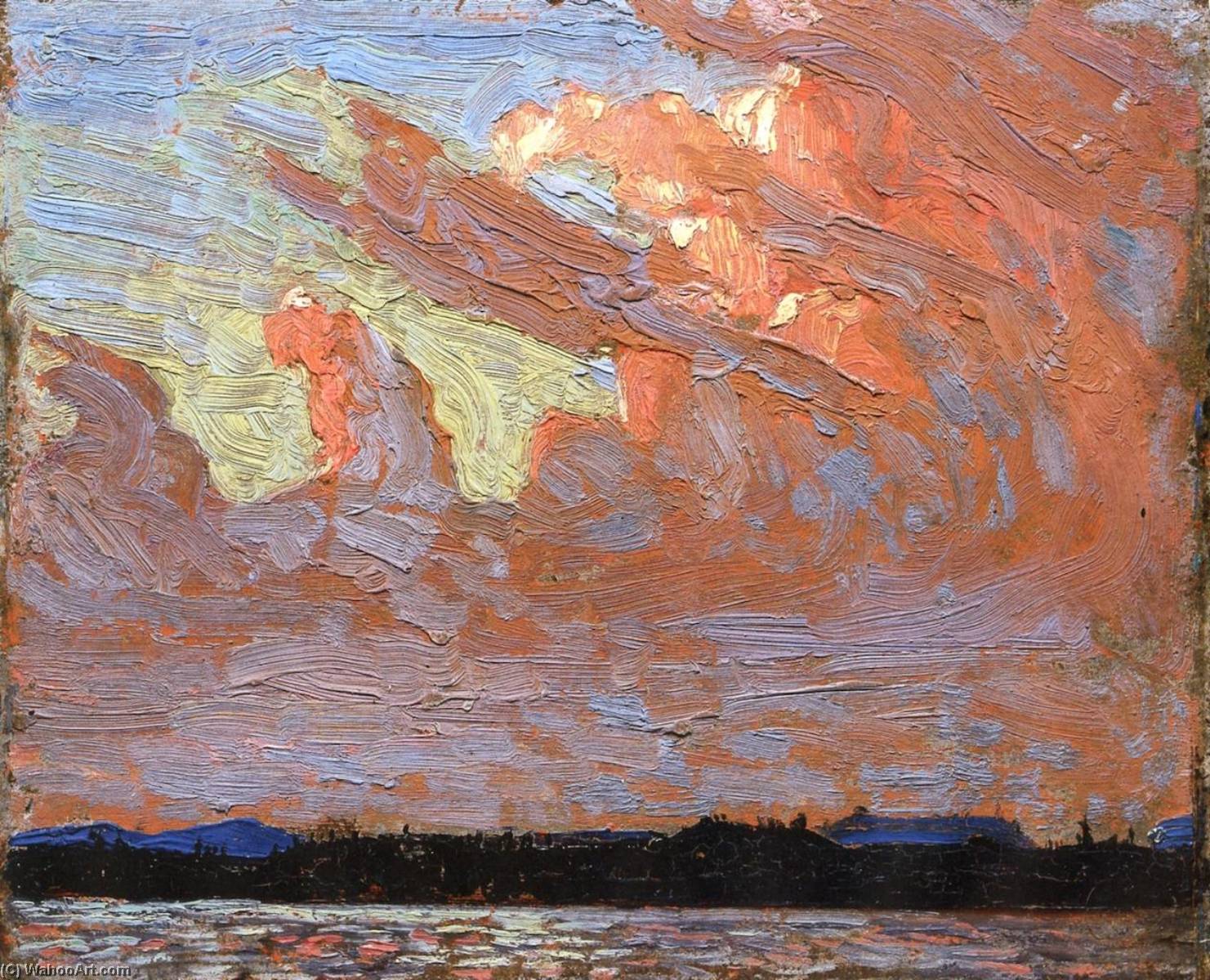 Bestellen Kunstreproduktionen Abend, 1913 von Tom Thomson (1877-1917 ...