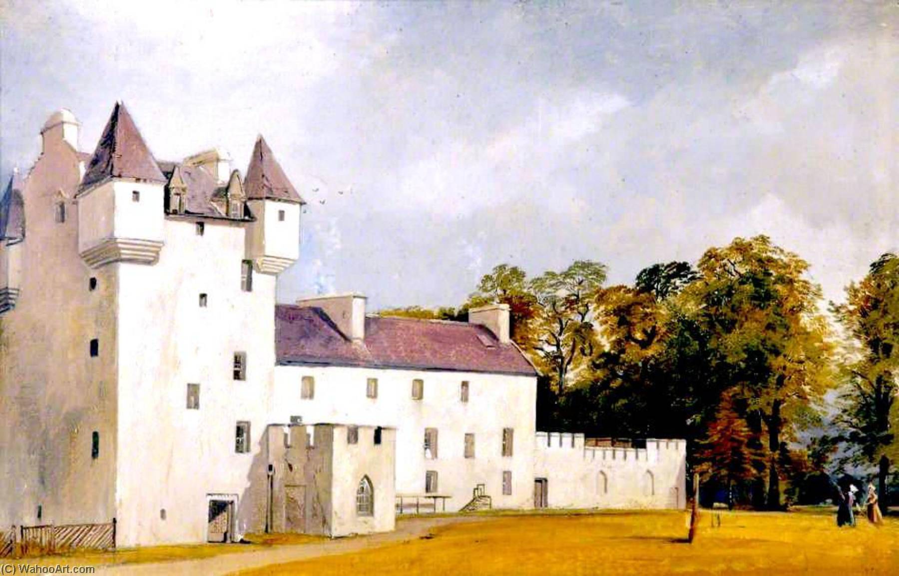 Oil Painting Replica Meggernie, Glen Lyon, Haymaking, 1841 by Richard ...