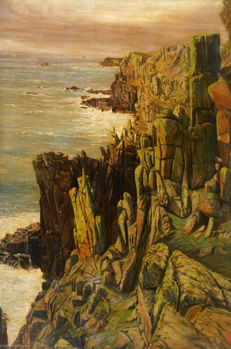 Order Artwork Replica Lands End, 1879 by Edwin Edwards (1823-1879 ...