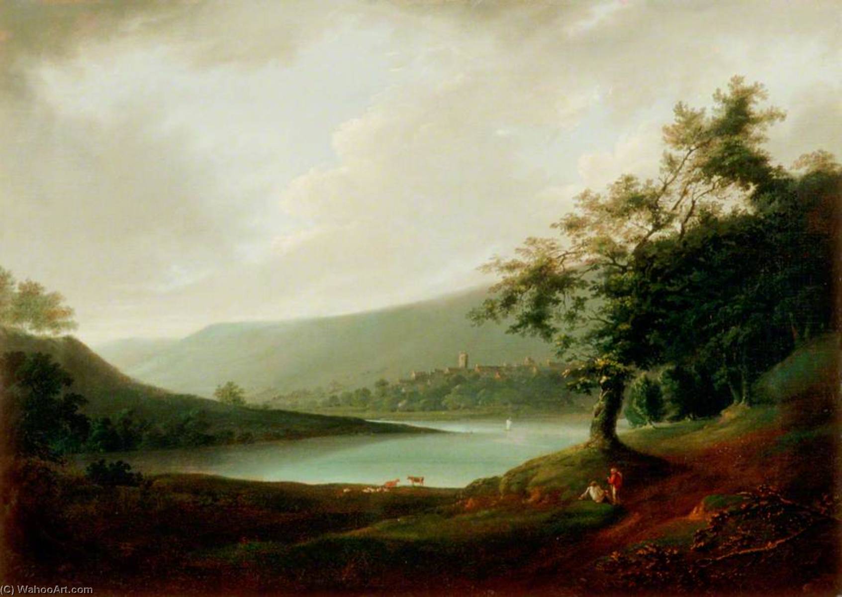 Purchase Oil Painting Replica Lake Landscape by George Arnald (1763 ...