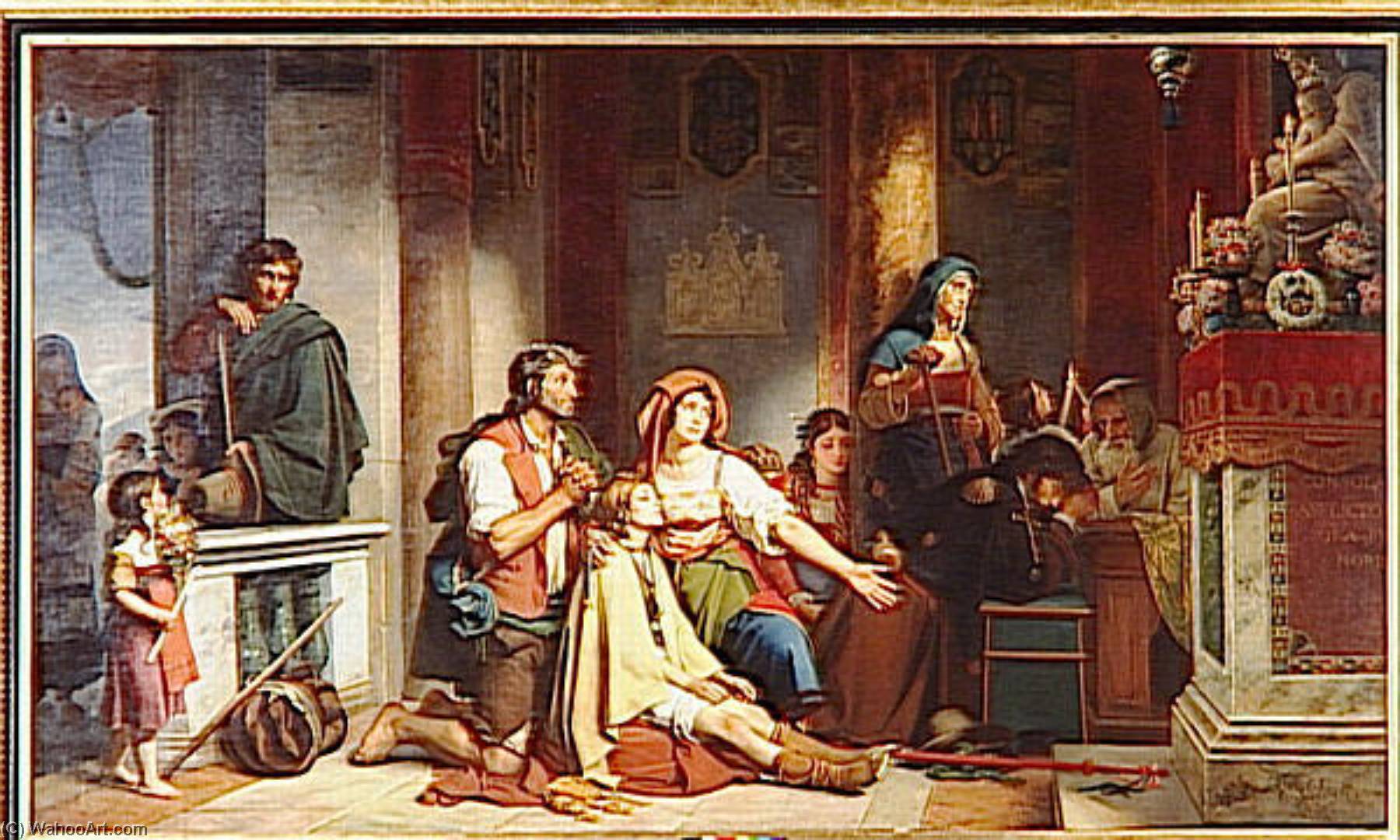 Obtenir Reproductions De Peintures LE VOEU A LA MADONE de Jean Victor ...