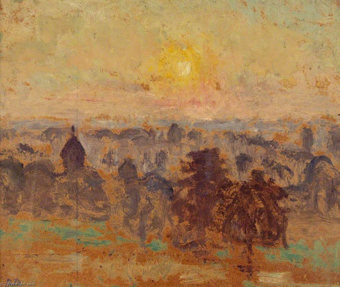 Evening, Richmond, 1970 by Bernard Dunstan (1920-2017, United Kingdom ...