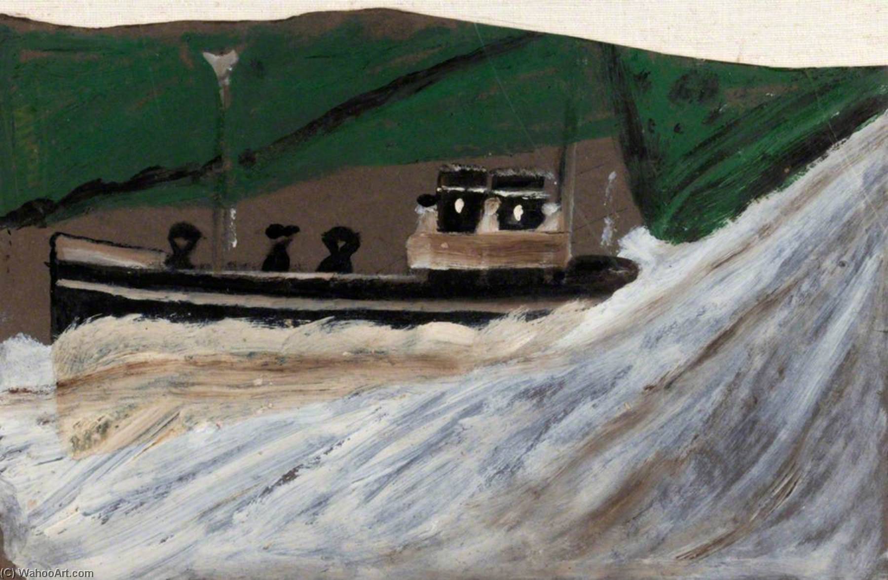 Get Paintings Reproductions Boat with Figures, 1940 by Alfred Wallis ...