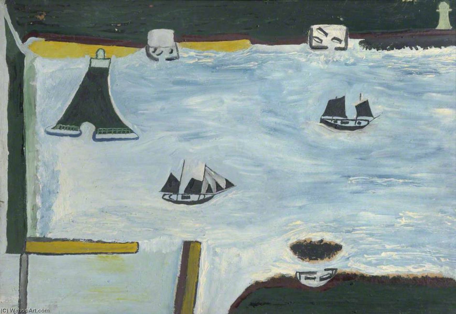 Buy Museum Art Reproductions Mount`s Bay by Alfred Wallis (1855-1942 ...